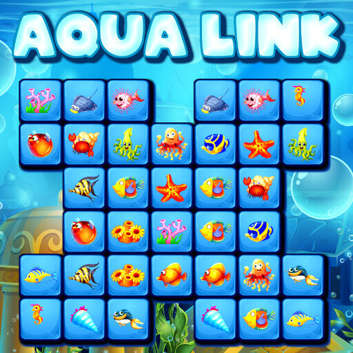Aqua Link Free Game Play Now at 144mahjong.com