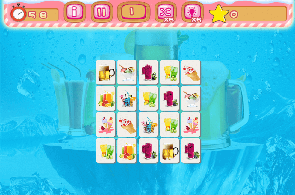 Cold Drink Mahjong Connection - play game online in full screen