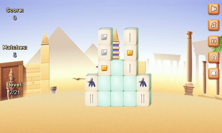 Discover Egypt Mahjong full screen game | Play online for free