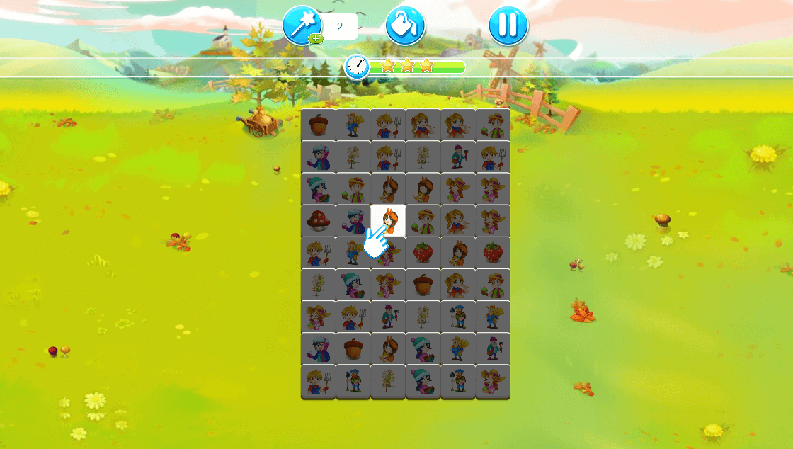 Happy Farm Tiles Match - play game online in full screen