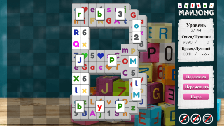 Letter Mahjong - play game online in full screen