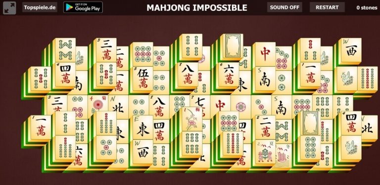 Mahjong Impossible - play game online in full screen