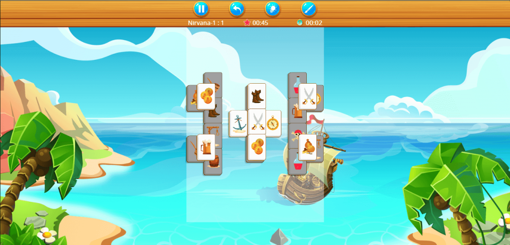 Mahjong Pirate Plunder Journey - play game online in full screen