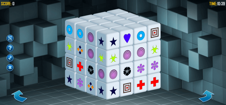 Mahjongg Dimensions 640 Seconds - play game online in full screen