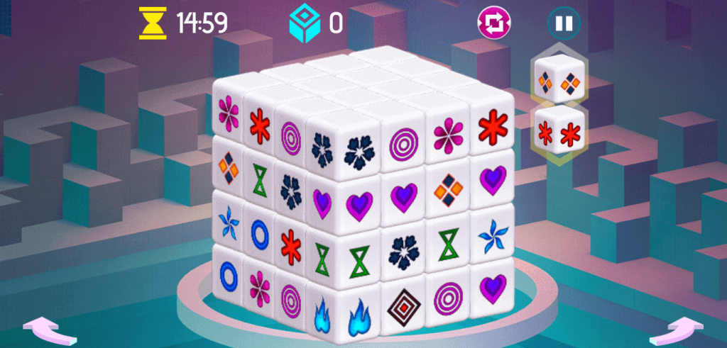 Mahjongg Dimensions 900 Seconds - play game online in full screen