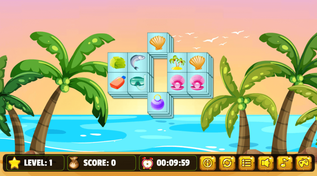 Summer Mahjong - play game online in full screen
