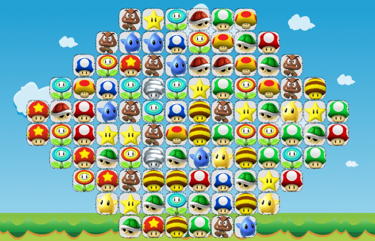 Super Mario Connect Mahjong - play game online in full screen